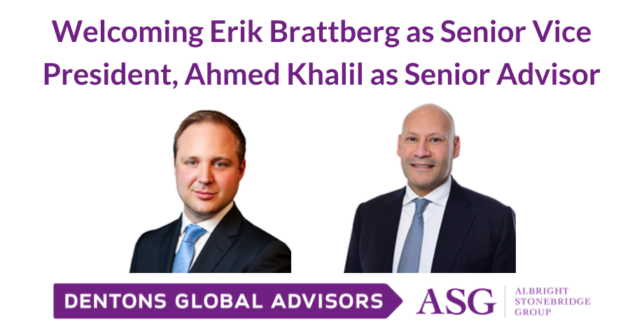 Press Release: Dentons Global Advisors-ASG Welcomes Erik Brattberg and ...